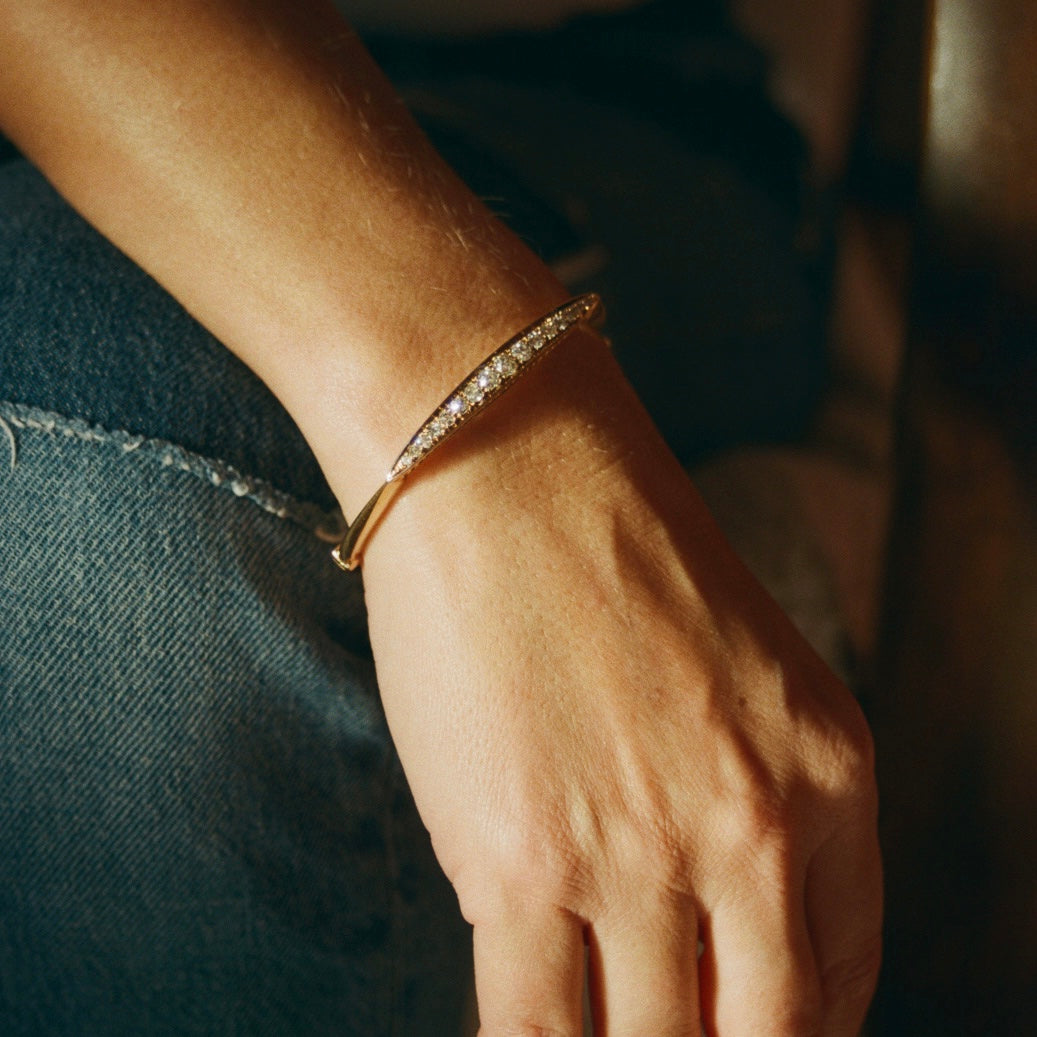 Diamond Encrusted Hinge Cuff – Sarah Hendler